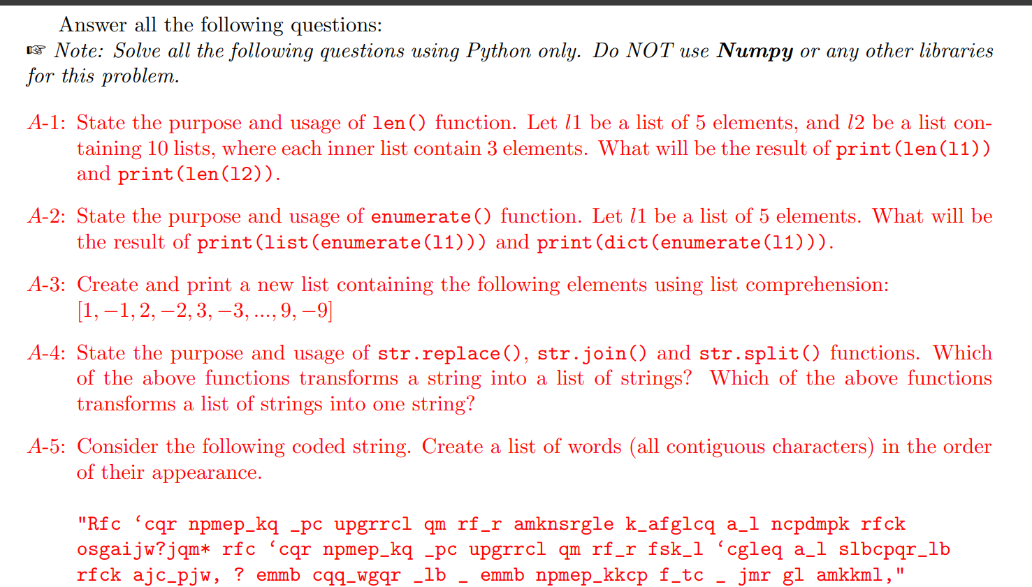 Solved Answer all the following questions: * Note: Solve all | Chegg.com