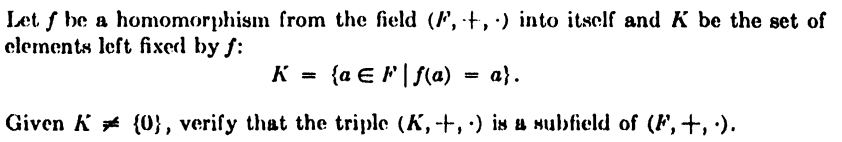 Solved Lets be a homomorphism from the field (1,-1,-) into | Chegg.com
