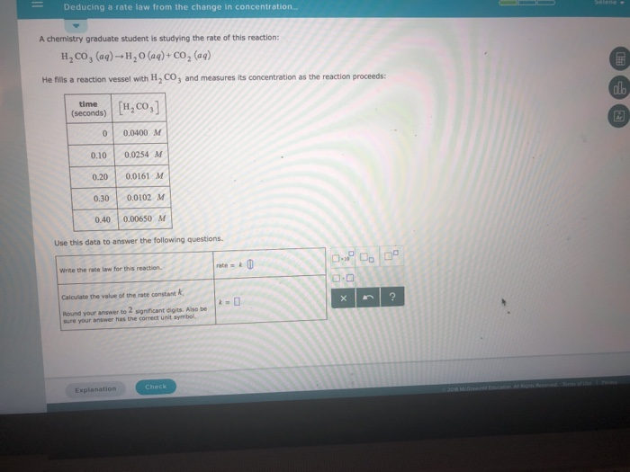 Solved Deducing a rate law from the change in | Chegg.com