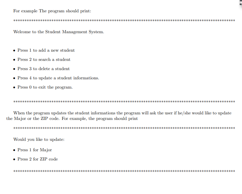 Solved We would like to write a program to build simple | Chegg.com