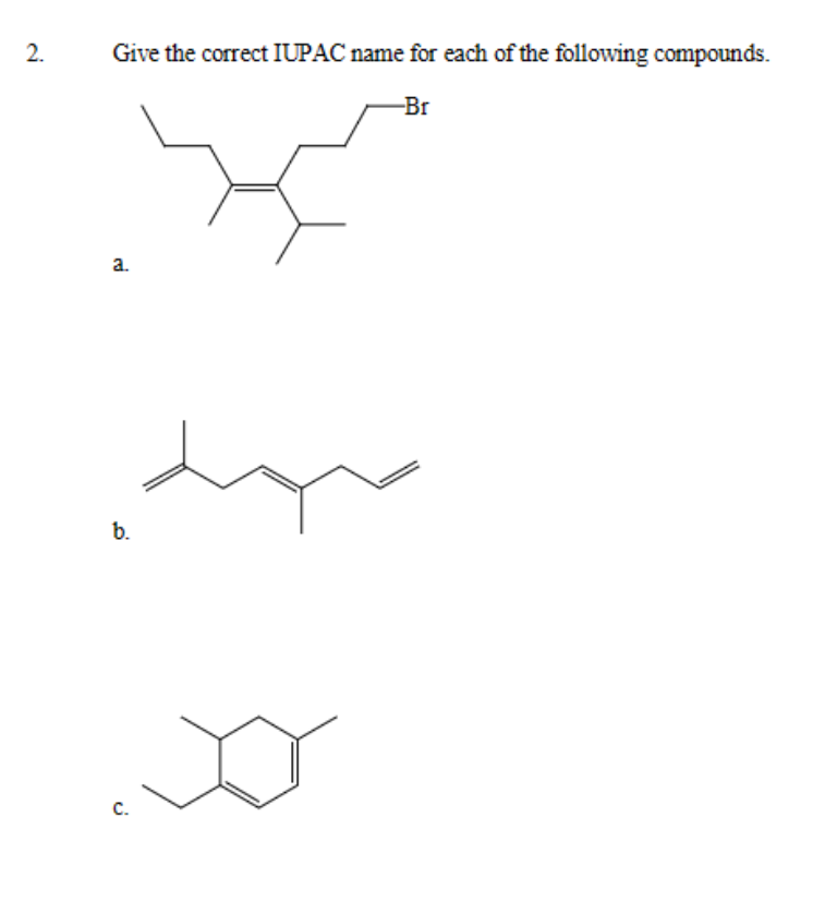 Solved For each molecule below, decide whether E/Z isomerism | Chegg.com
