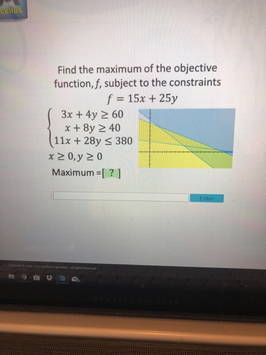 Solved Find The Maximum Of The Objective Function F 2844