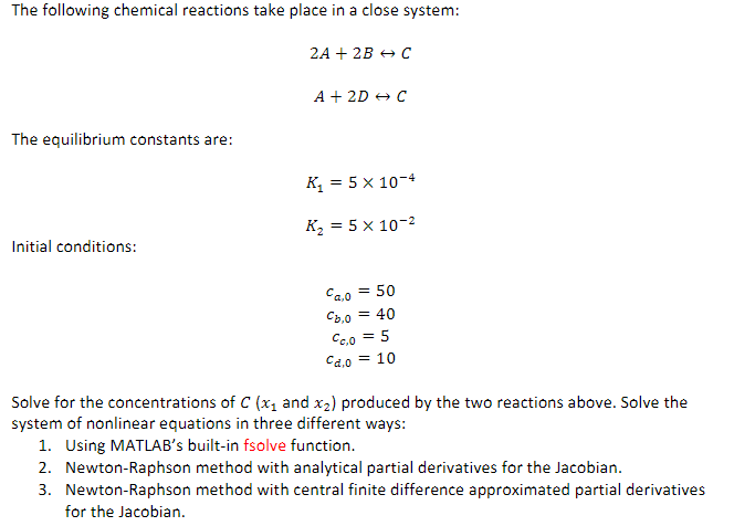 The following chemical reactions take place in a | Chegg.com