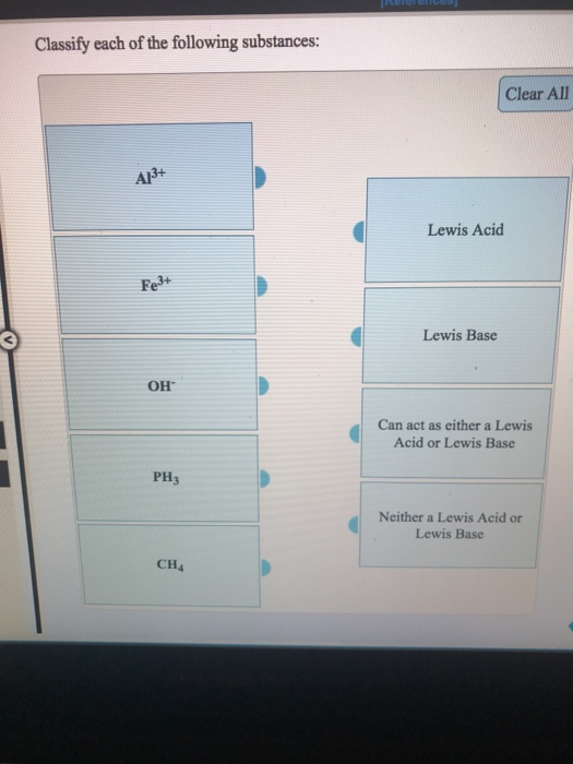 Solved Classify Each Of The Following Substances Clear All 