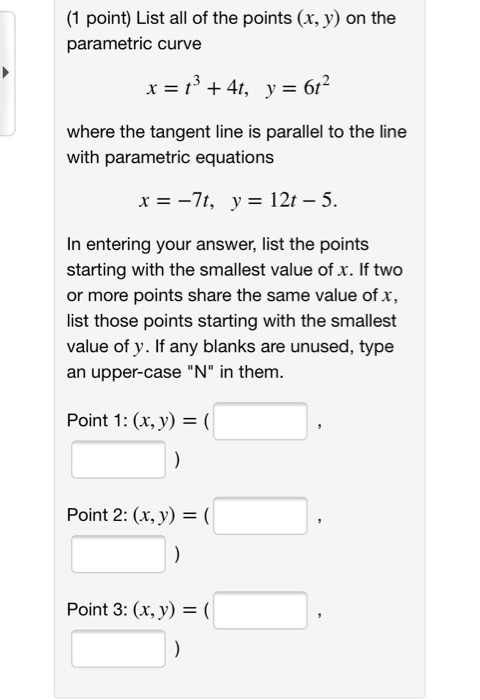 Solved (1 point) List all of the points (x, y) on the | Chegg.com