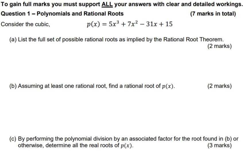 Solved To gain full marks you must support ALL your answers | Chegg.com