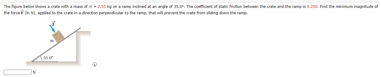 Solved the force vec(F) (in N ), ﻿applied to the crate in a | Chegg.com