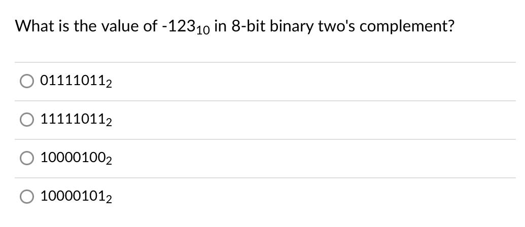 Solved What is the value of 8-bit binary (signed magnitude) | Chegg.com