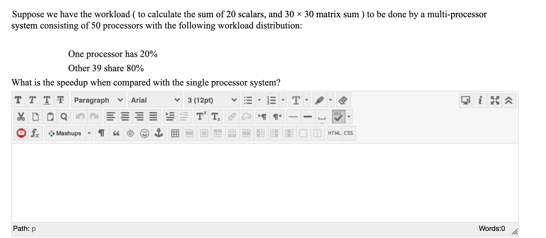 Solved Suppose we have the workload ( to calculate the sum | Chegg.com