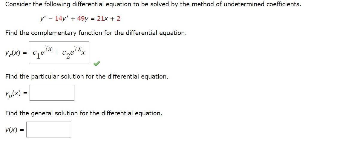 Solved Consider the following differential equation to be | Chegg.com