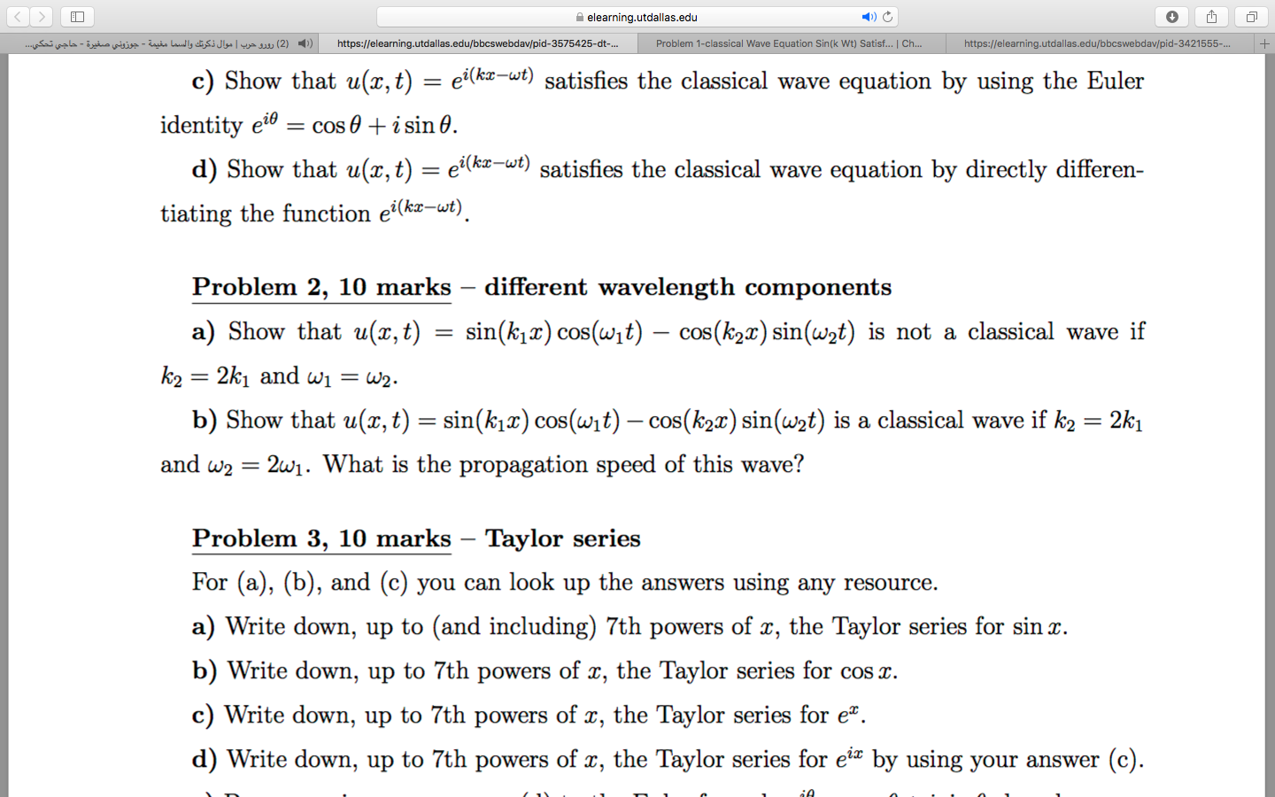 Solved G elearning.utdallas.edu | Chegg.com
