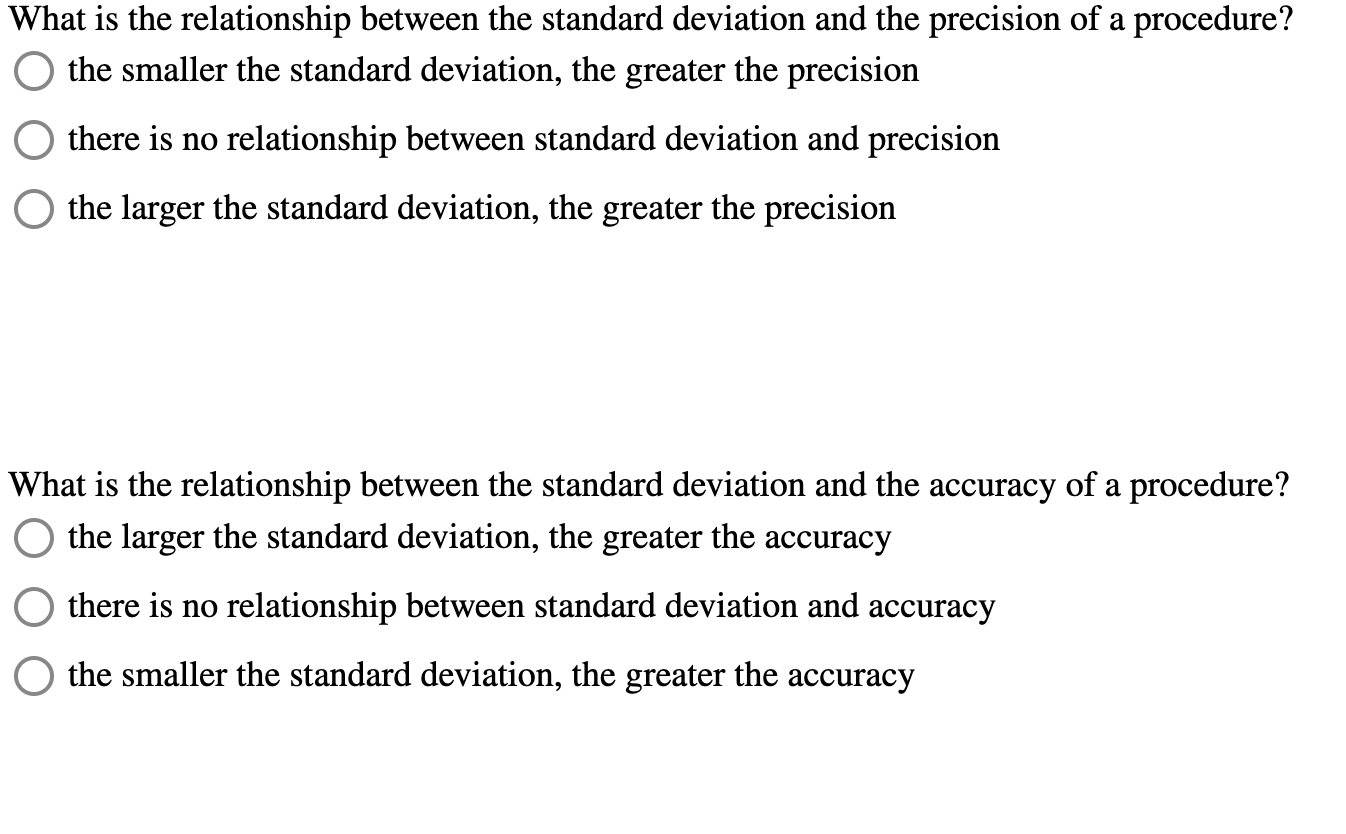 Solved What is the relationship between the standard | Chegg.com