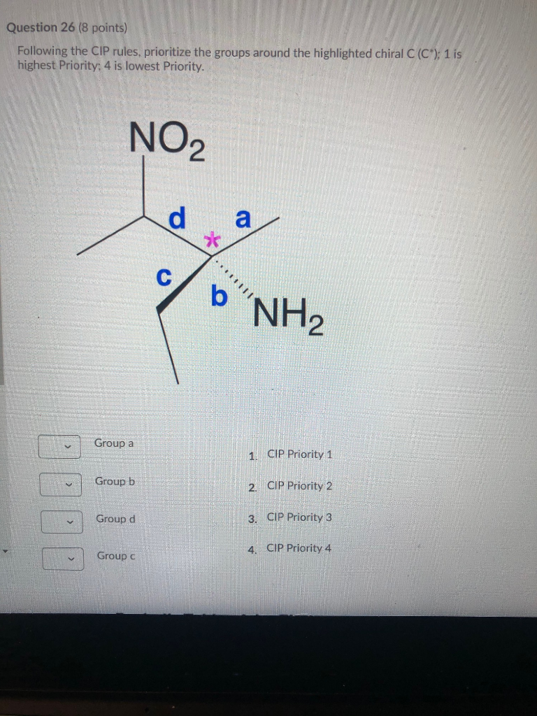 Solved Question 26 (8 points) Following the CIP rules, | Chegg.com