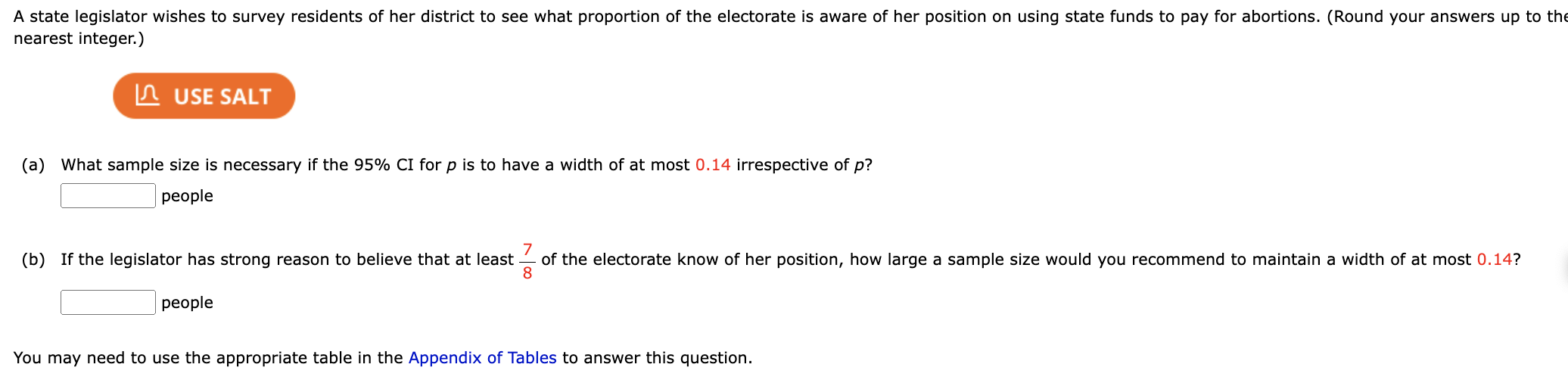 Solved nearest integer.) (a) What sample size is necessary | Chegg.com