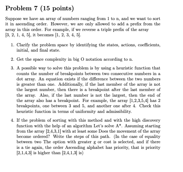 Solved by an EXPERT Problem 7 (15 ﻿points)Suppose we have an array of | Chegg.com