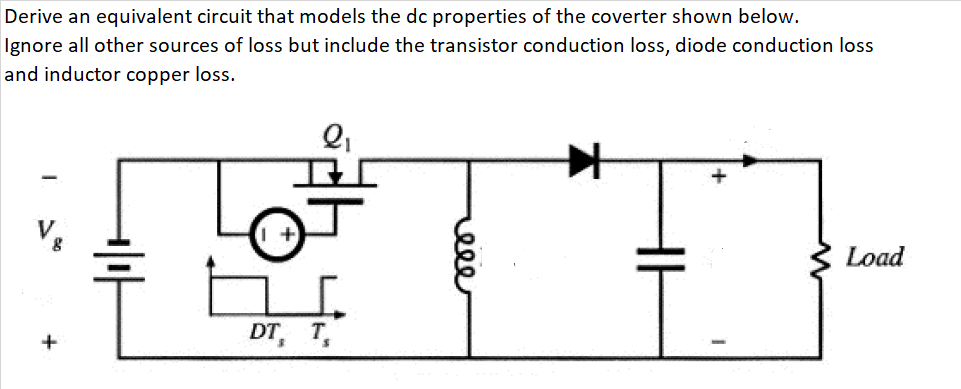 Solved Derive and equivalent circuit that models the DC | Chegg.com