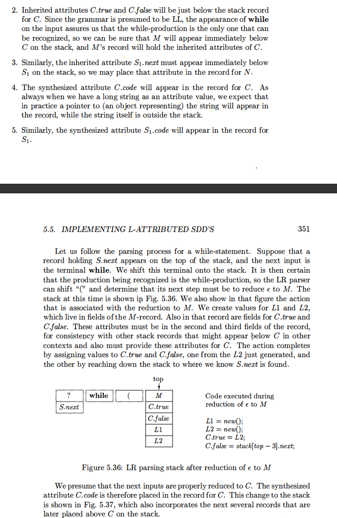 Solved Exercise 5.5.5: Implement each of your SDD's of | Chegg.com