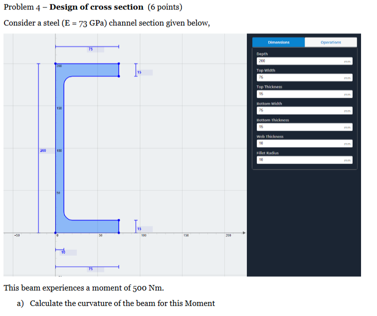Solved Problem 4 - ﻿Design of cross section (6 ﻿points) | Chegg.com