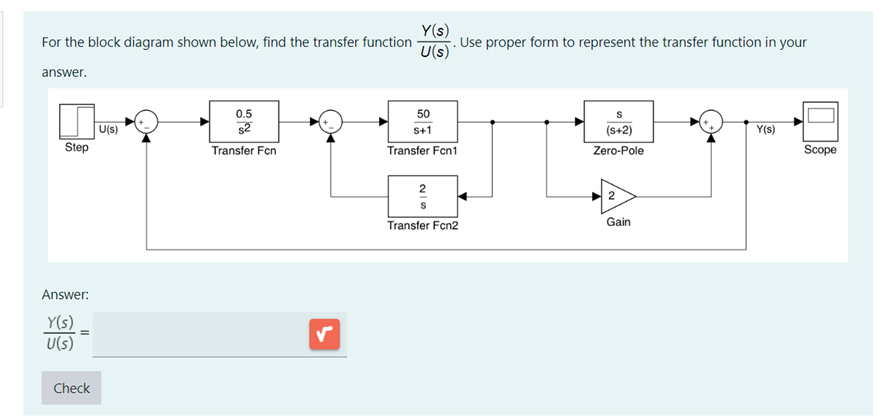 Compute The Transfer Function For The Block Diagram Below Fu