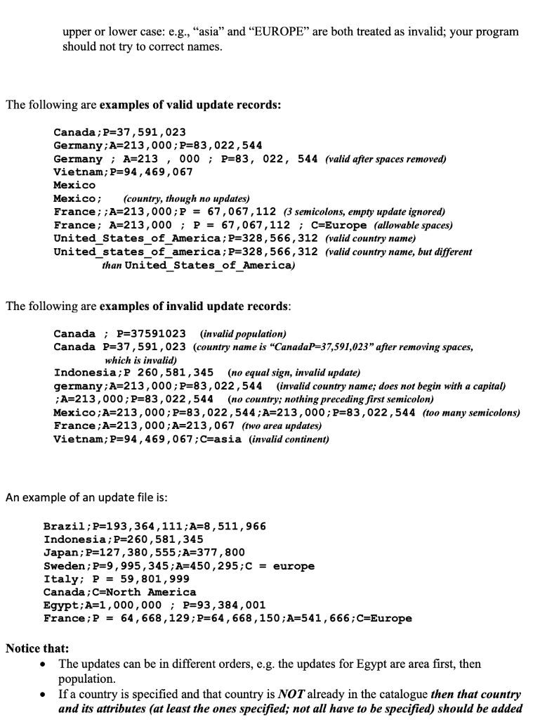 Solved CS1026: Assignment 4: Country Classes Due: Monday, | Chegg.com