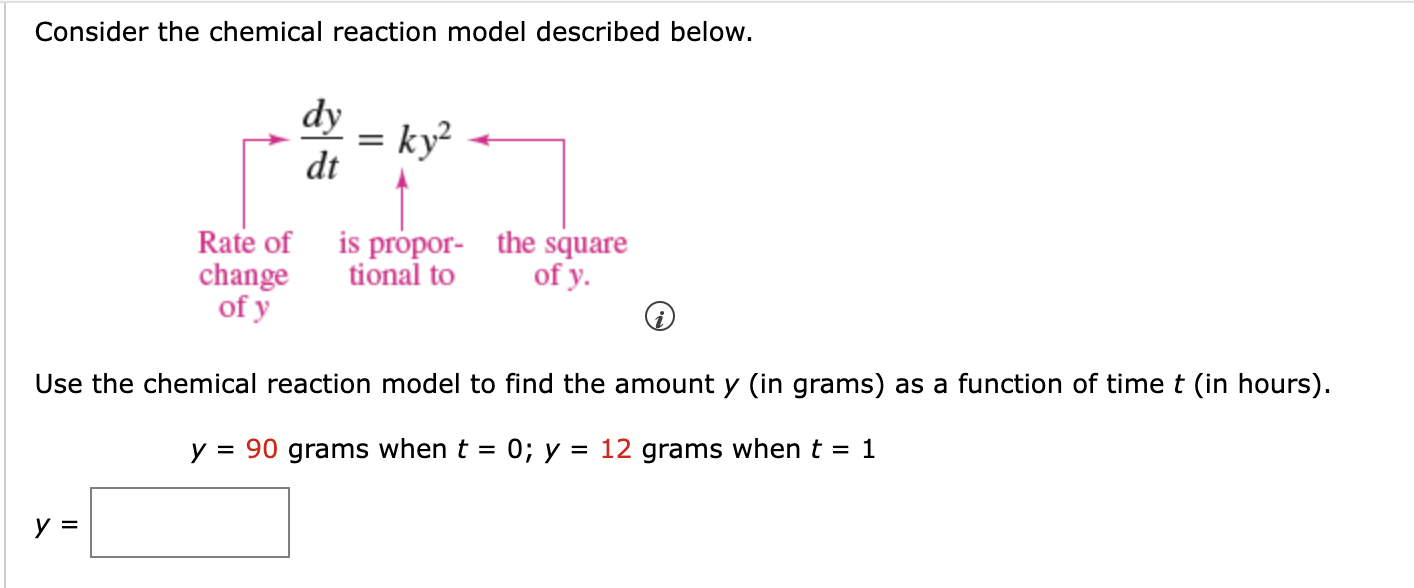 Solved Consider the chemical reaction model described below. | Chegg.com
