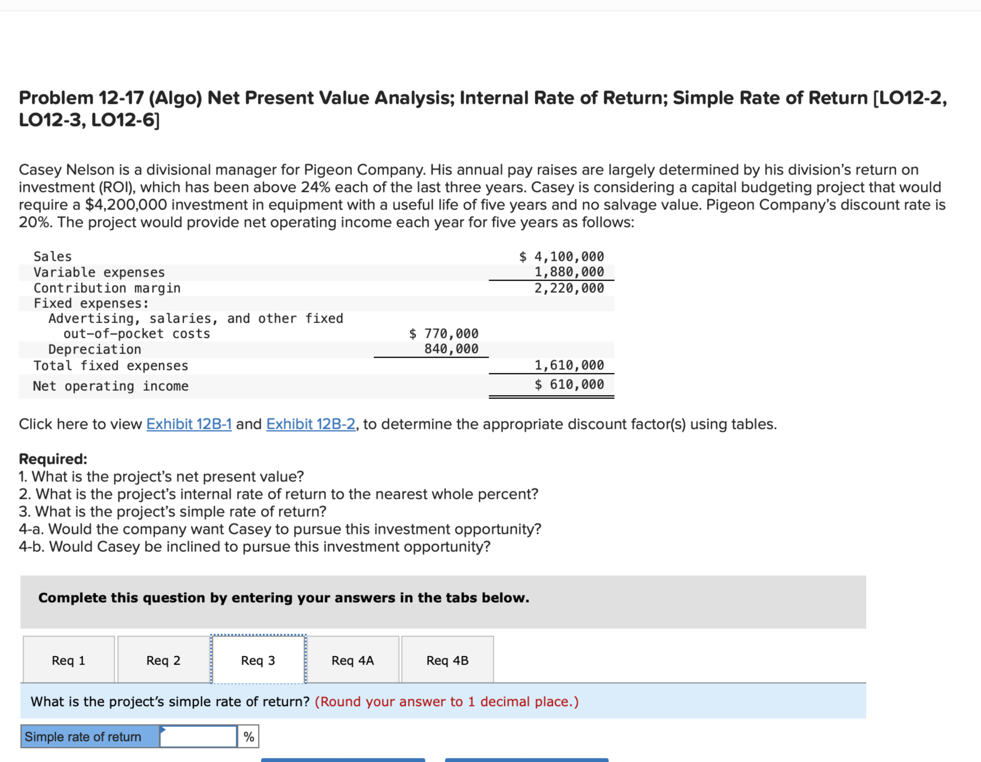 Solved USE Exhibit 12B-1 ﻿and Exhibit 12B-2, ﻿to determine | Chegg.com