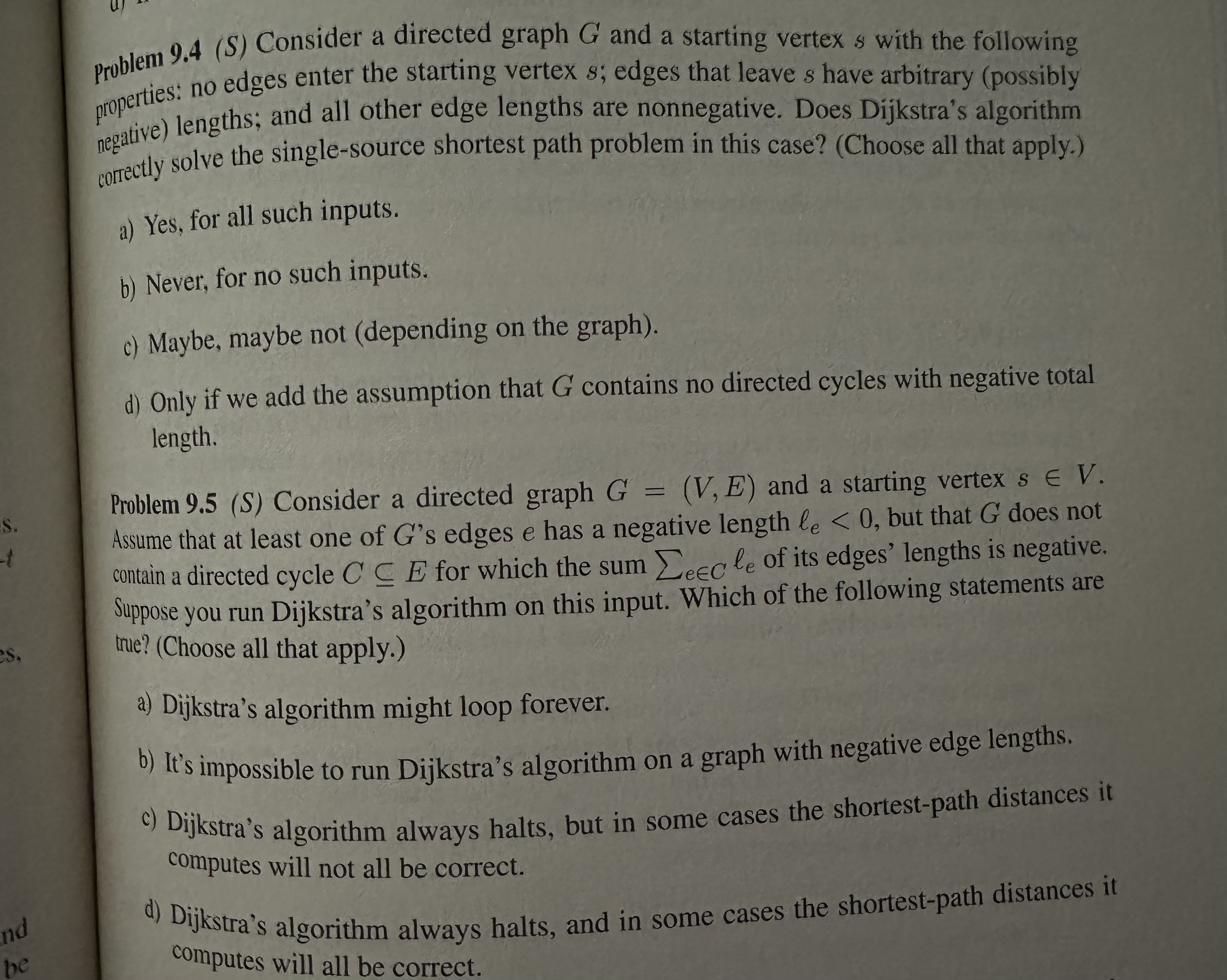 Solved Problem 94s Consider A Directed Graph G And A 