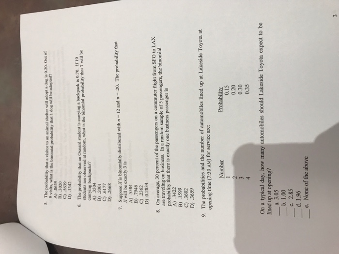 Solved Part II. Multiple Choice (6 Points Each) 1. a certain | Chegg.com