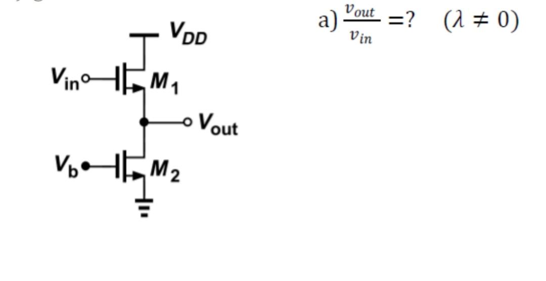 Solved a) vin vout = ? | Chegg.com