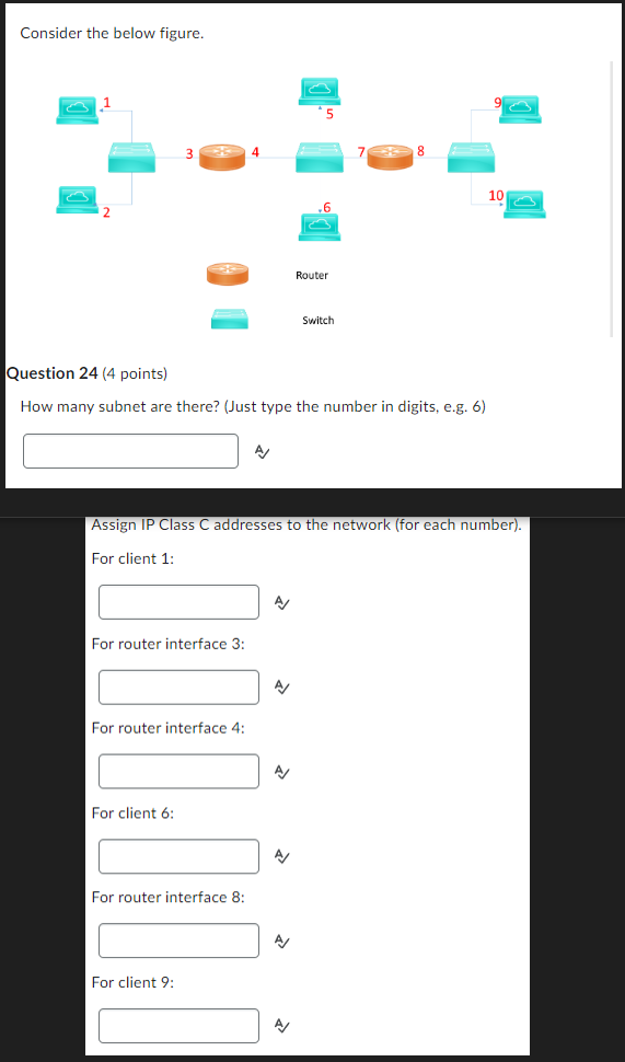 Solved Consider the below figure.Question 24 (4 ﻿points)How | Chegg.com
