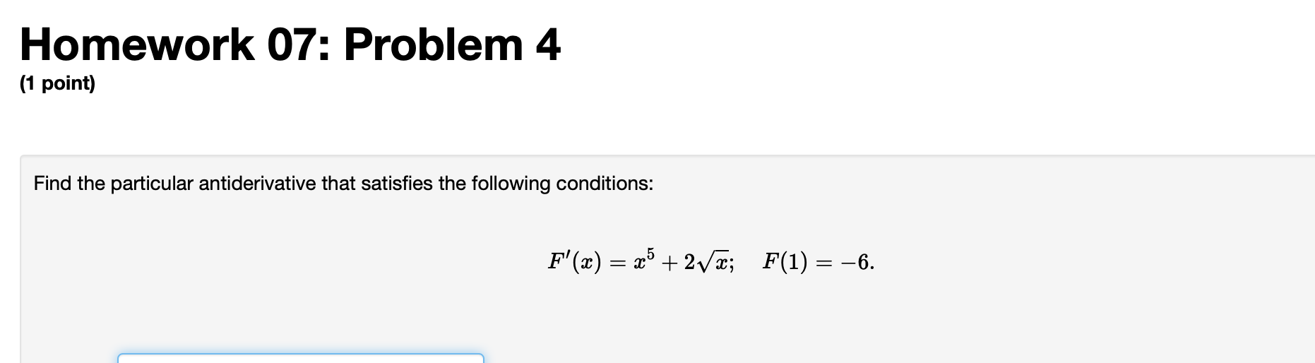 Solved Homework 07: Problem 4 (1 point) Find the particular | Chegg.com