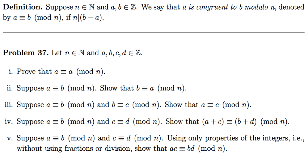 Solved Definition Let A B Ak B Z Then A Divides B Chegg