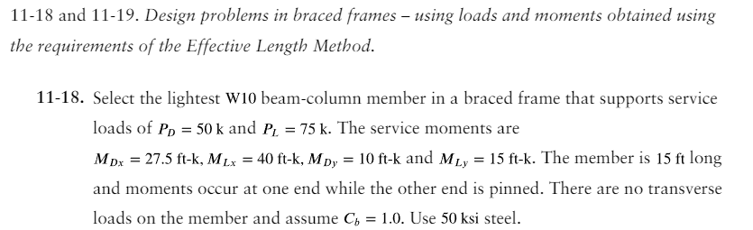 Solved LRFD ﻿ONLY11-18 ﻿and 11-19. ﻿Design problems in | Chegg.com