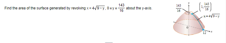 Solved Find the area of the surface generated by revolving | Chegg.com