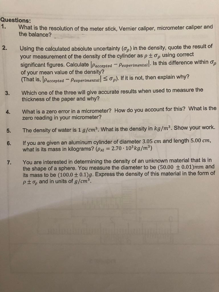 Solved Questions: 1. What is the resolution of the meter | Chegg.com