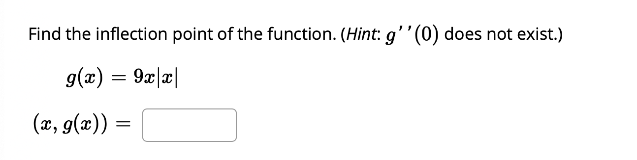 Solved Find the inflection point of the function. (Hint: | Chegg.com