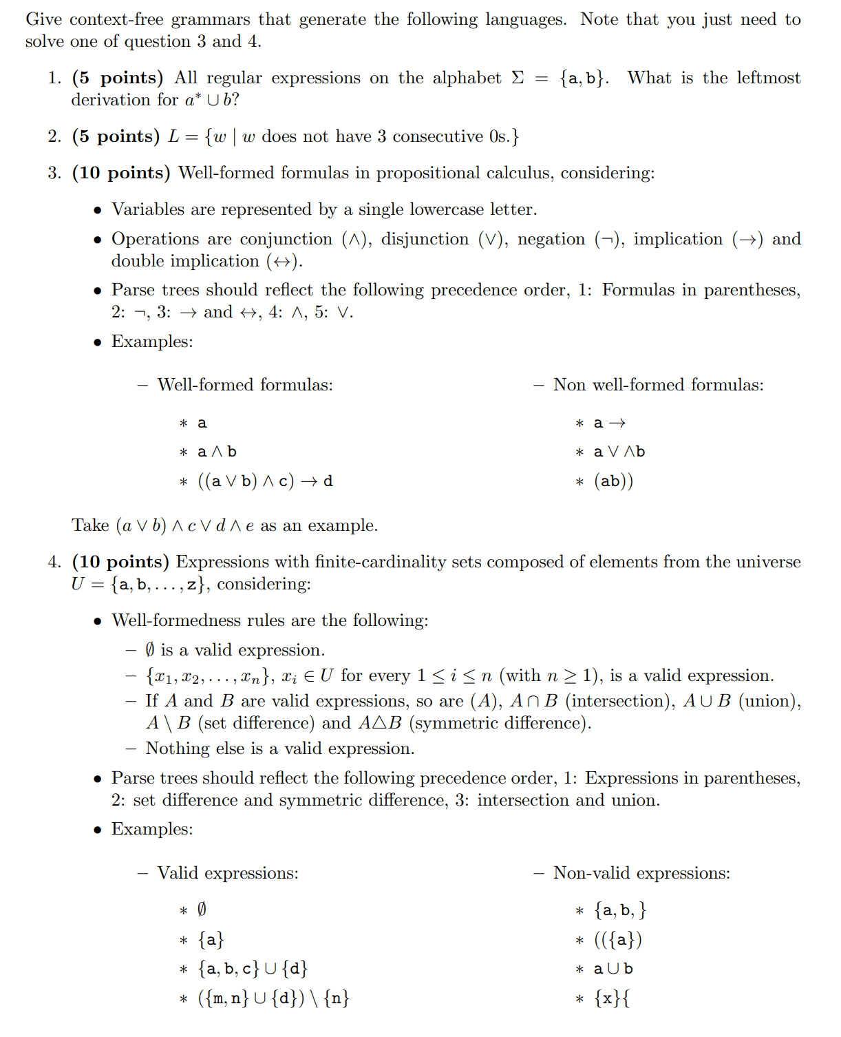 Solved 1. (5 points) All regular expressions on the alphabet | Chegg.com
