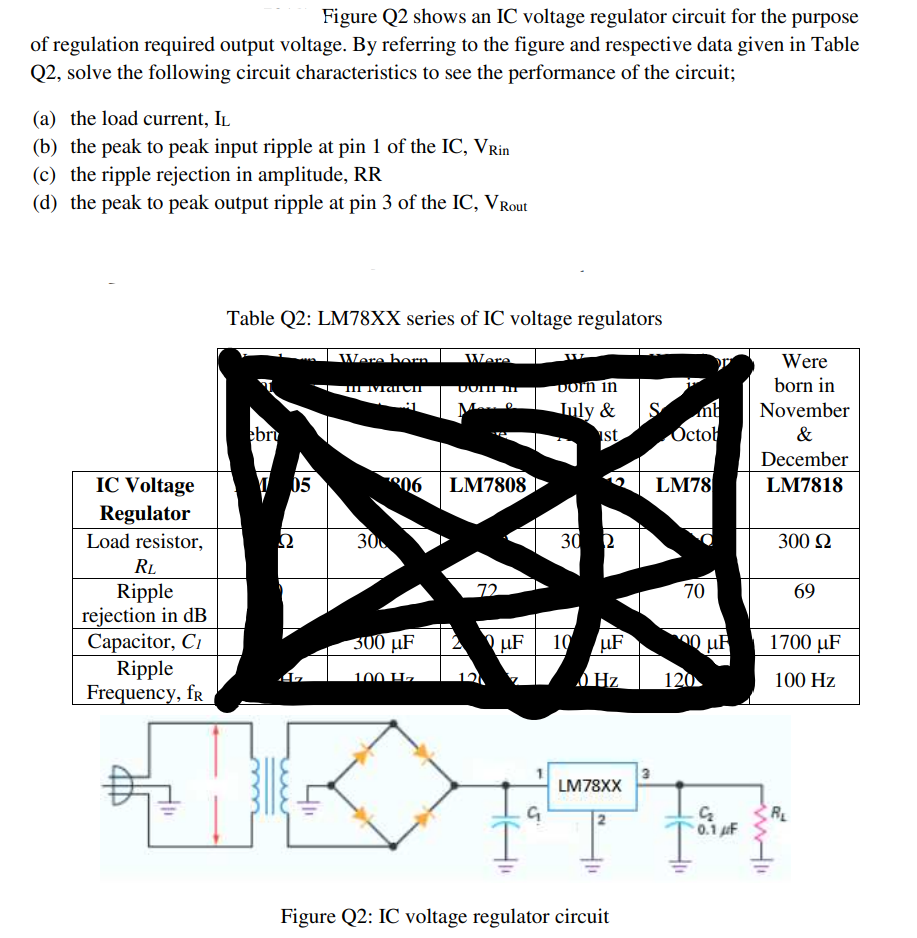 Solved Figure Q2 shows an IC voltage regulator circuit for | Chegg.com