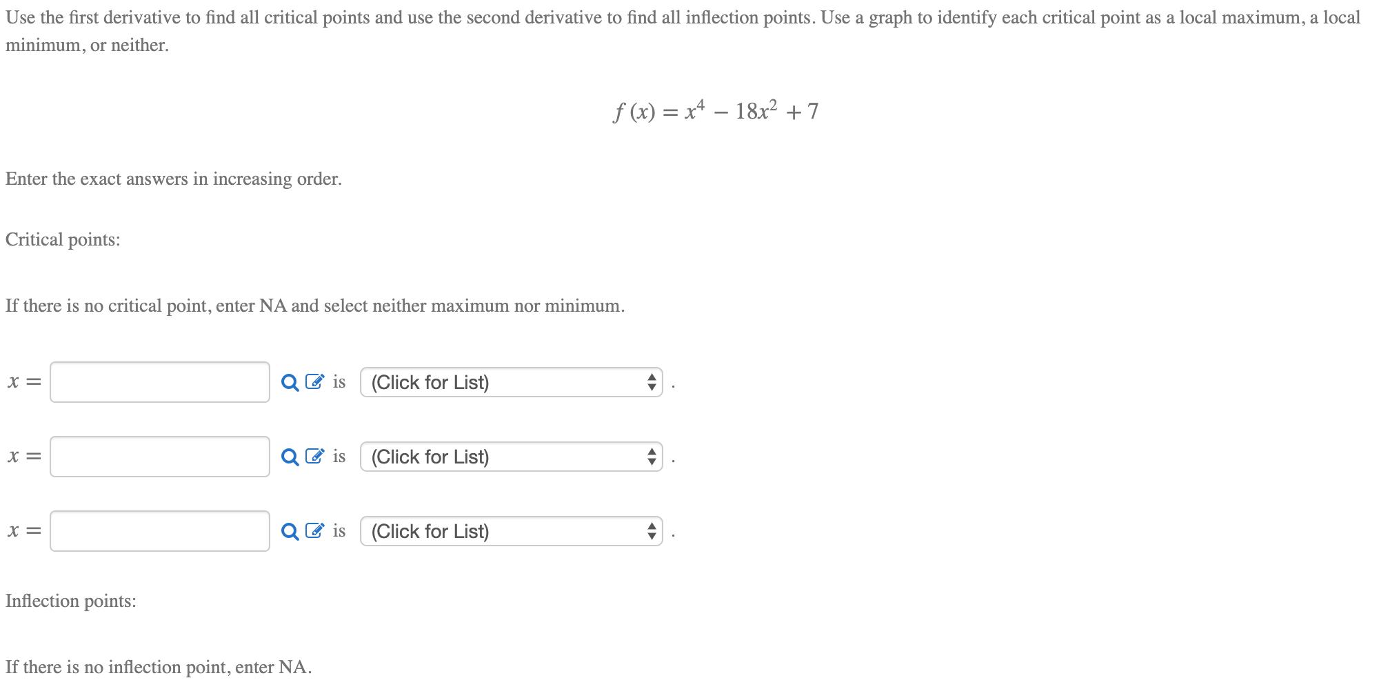 Solved Use the first derivative to find all critical points | Chegg.com