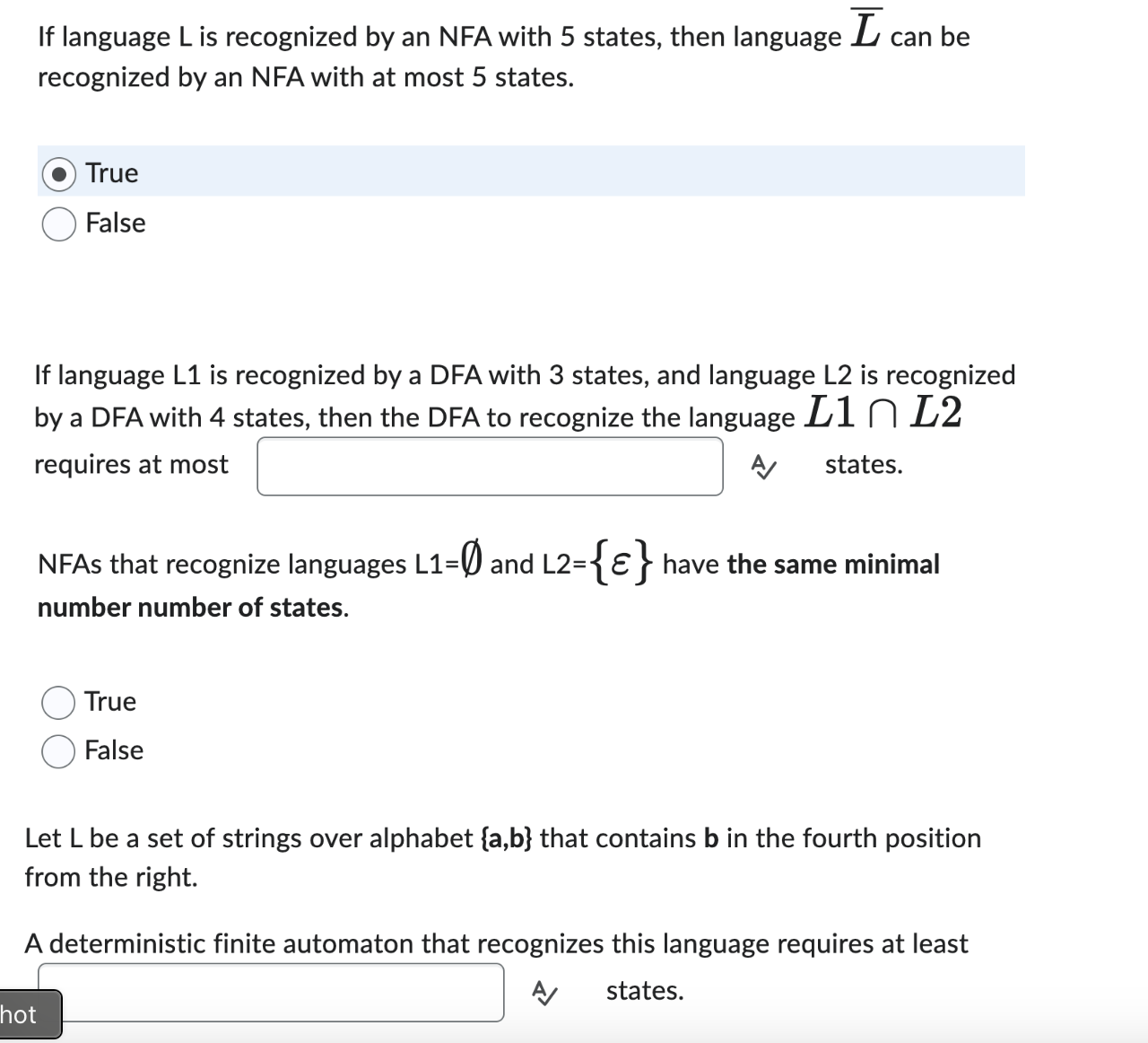 Solved If language \( ﻿L \) ﻿is recognized by an NFA with 5 | Chegg.com