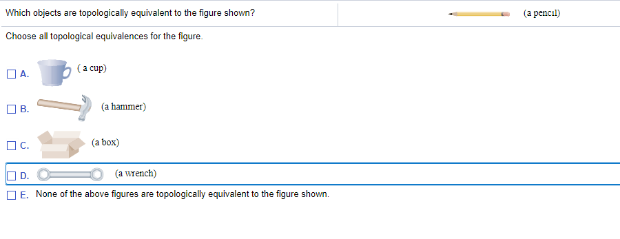Solved Which objects are topologically equivalent to the | Chegg.com