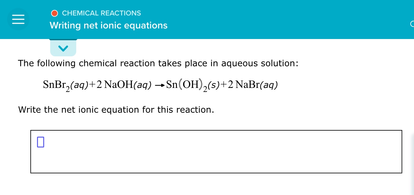 Solved The following chemical reaction takes place in | Chegg.com