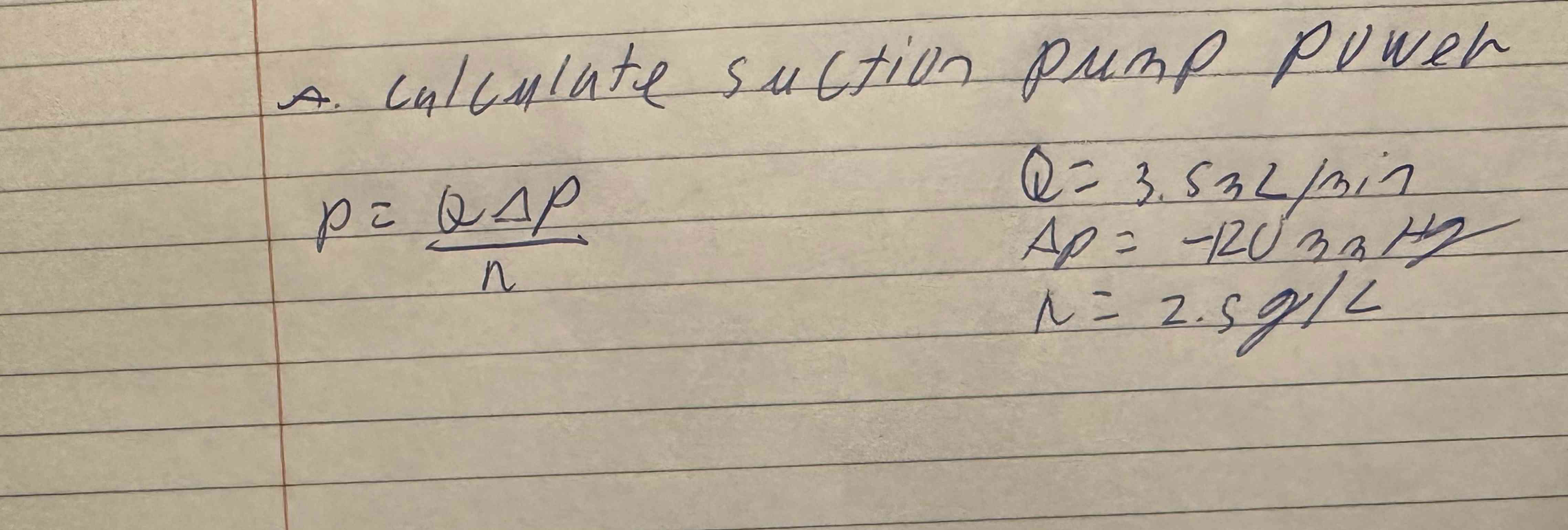 Solved caculate suction pump | Chegg.com