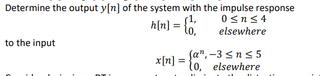Solved Determine The Output Y N Of The System With The 8019