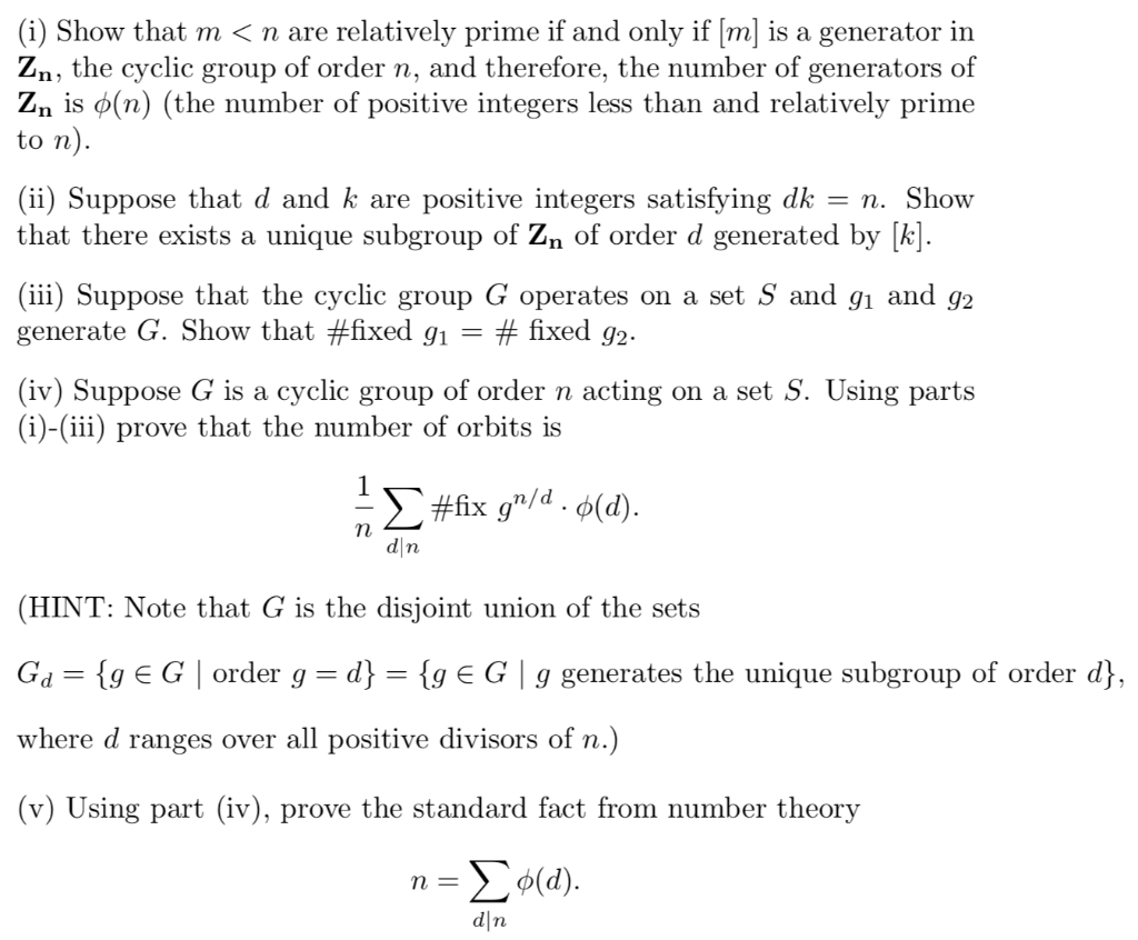 Solved (i) Show that m | Chegg.com