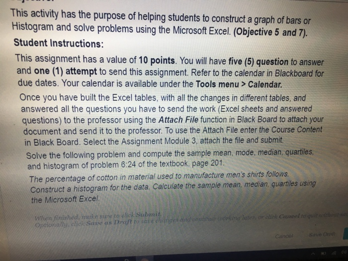 Solved This activity has the purpose of helping students to | Chegg.com