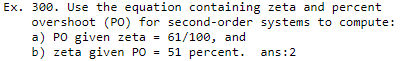 Solved Ex. 300. Use the equation containing zeta and percent | Chegg.com