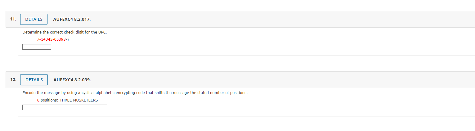 Solved Determine the correct check digit for the UPC. | Chegg.com