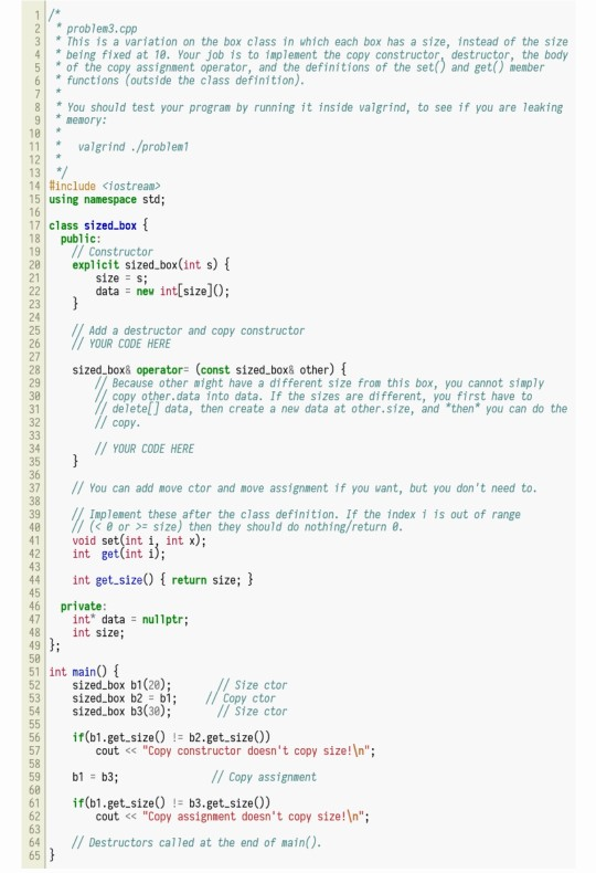 Solved problem3.cpp This is a variation on the box class 1n | Chegg.com