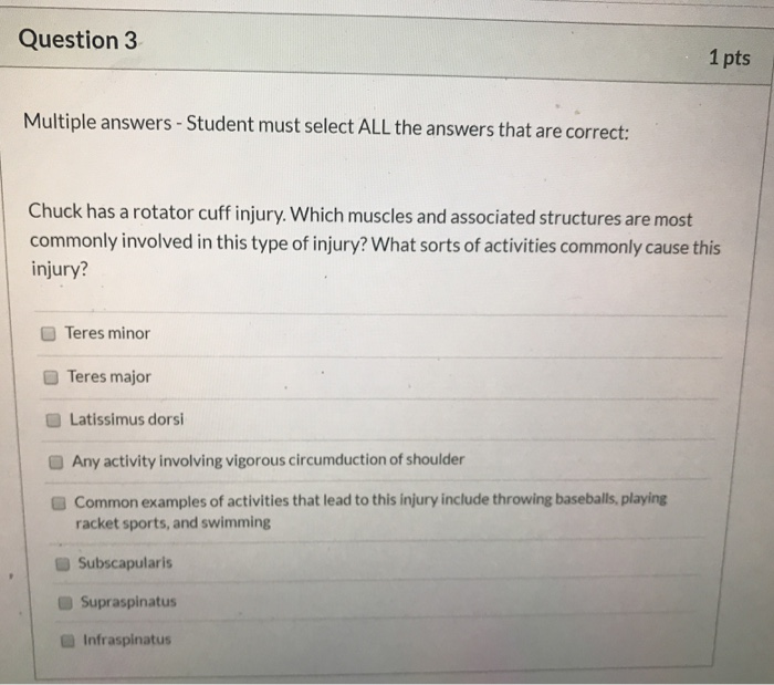 Solved Question 3 1 pts Multiple answers-Student must select | Chegg.com Solved Question 3 1 pts Multiple answers-Student must select | Chegg.com
